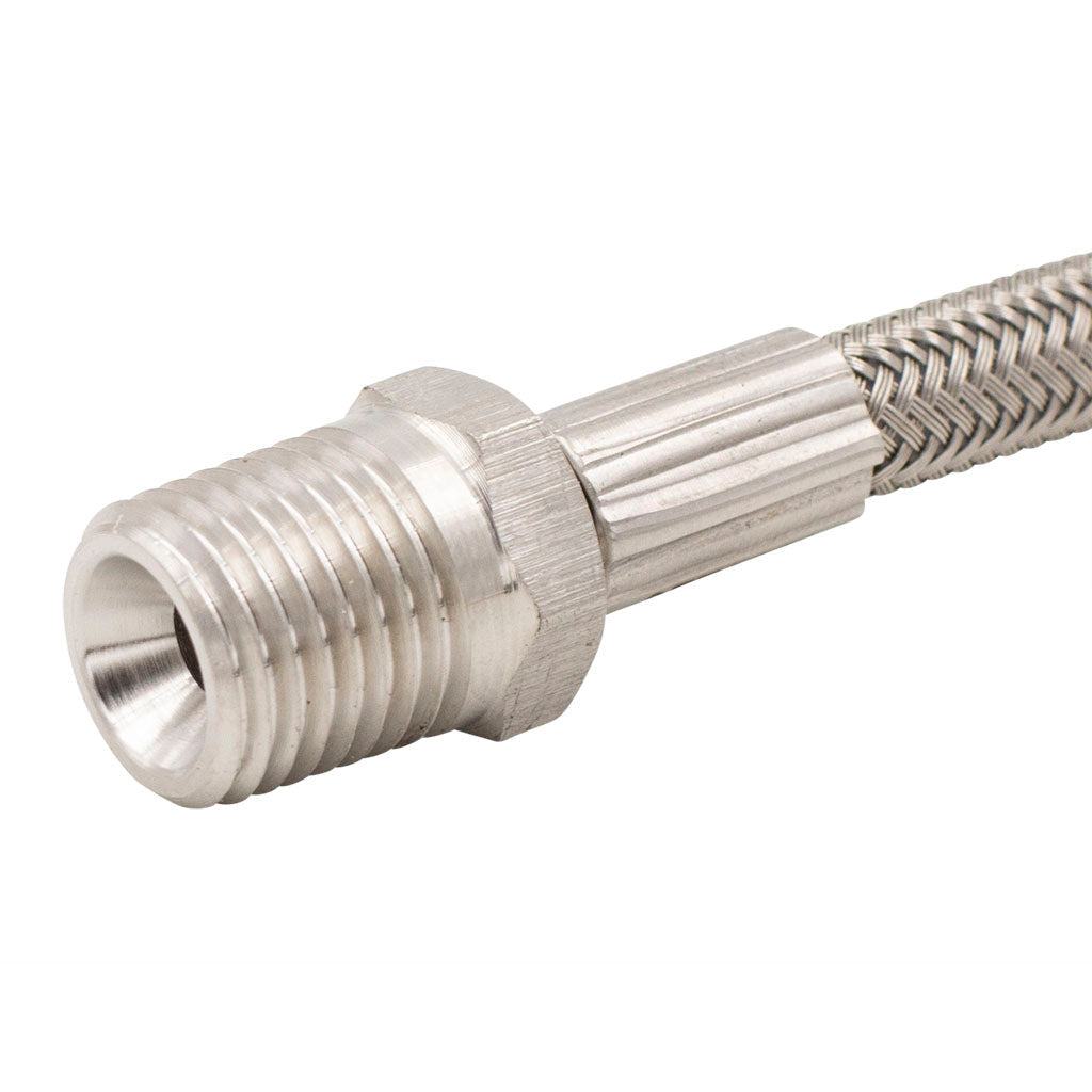 1/4" MNPT x 24" Long PTFE Stainless Steel Braided Hose – Alabama ...